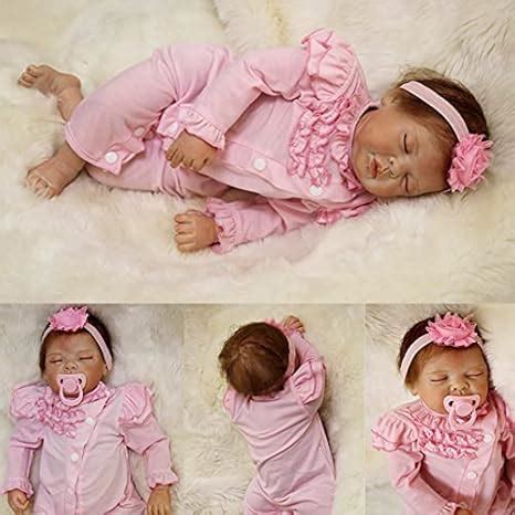 ZIYIUI Reborn bebekler gerçekçi 22 inç 55 cm Reborn bebek kız silikon