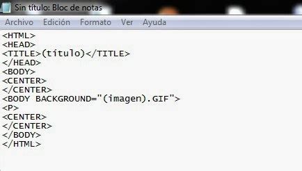 Cómo hacer página html Página web con bloc de notas