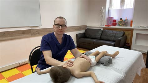 Лечение ДЦП Миша 7 занятие Висцеральный массаж и т д Фролков С В