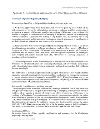 Complete Documentation For USAID CFG EOI 2018 001 PDF