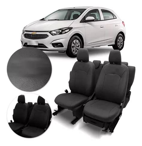 Capa Banco Couro Courvin Carro Onix Logo Gm Parcelamento Sem Juros