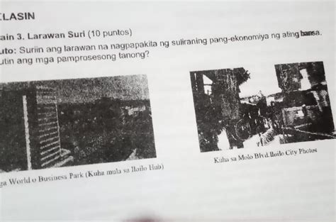 TUKLASIN Gawain 3 Larawan Suri 10 Puntos Panuto Suriin Ang Larawan