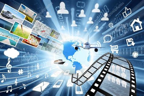 Transferencia De Datos En El Concepto De Intercambio Multimedia Foto