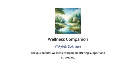 Wellness Companion GPTs Features And Functions Examples And Prompts