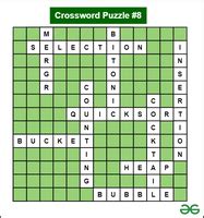 Crossword Puzzle Of The Week 8 For Sorting Algorithms GeeksforGeeks