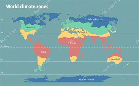 Mapa de las zonas climáticas mundiales 2023