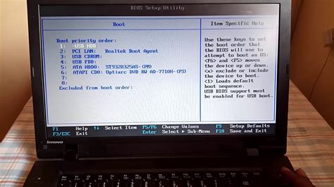 Configuration Bios Pour Booter Un Ordinateur Portable Lenovo Thinkpad