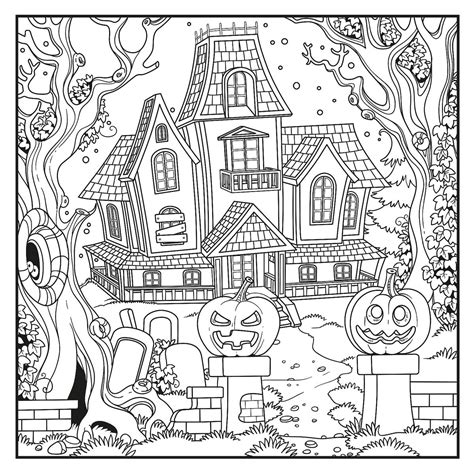 Scary Halloween Coloring Pages Free Printable