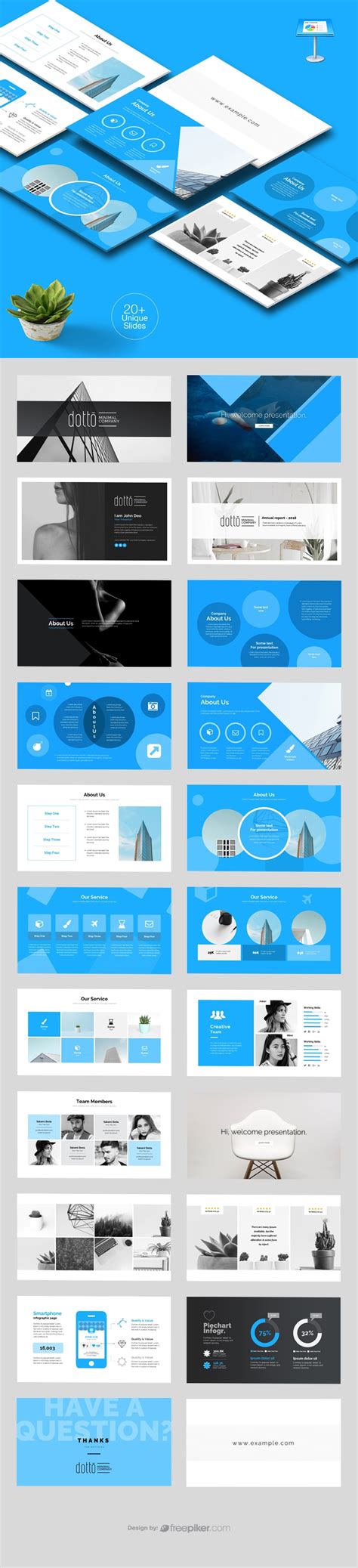 Freepiker Dotto Minimal Keynote Template