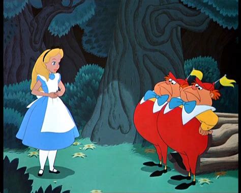 Alice Tweedle Dee And Tweedle Dum Alice In Wonderland 1951 Disney