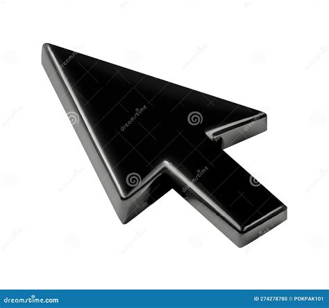 D Computer Mouse Cursor Arrow Icon Stock Illustration Illustration
