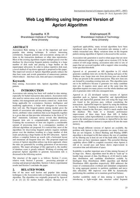 pdf web log mining using improved version of apriori algorithm