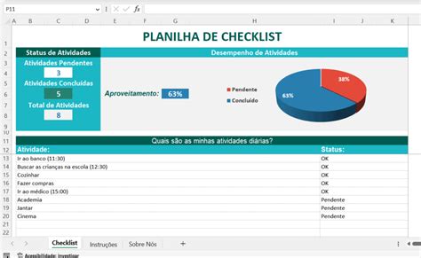 Planilha Checklist De Atividades Image To U