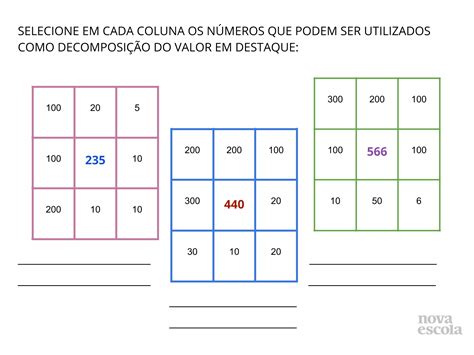 Composição e decomposição Planos de aula 2º ano