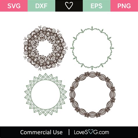 Monogram Frames SVG Cut File Lovesvg
