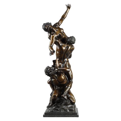 Sculpture en bronze Enlèvement des Sabines Antikeo