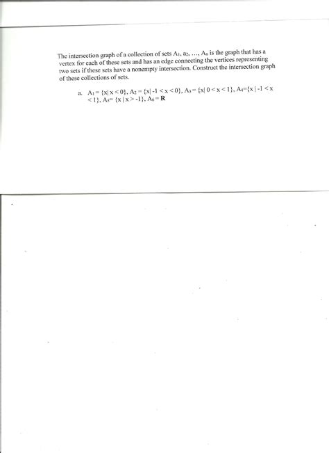 solved the intersection graph of a collection of sets a1
