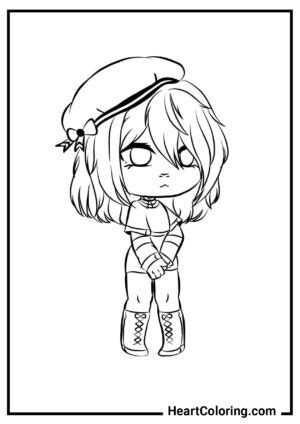 Coloriages Gacha Life à imprimer en A4 HeartColoring