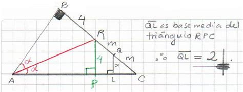 EN UN TRIANGULO RECTANGULO ABC RECTO EN B SE TRAZA LA BISECTRIZ