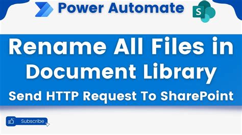Power Automate How To Rename All Files Inside Sharepoint Document