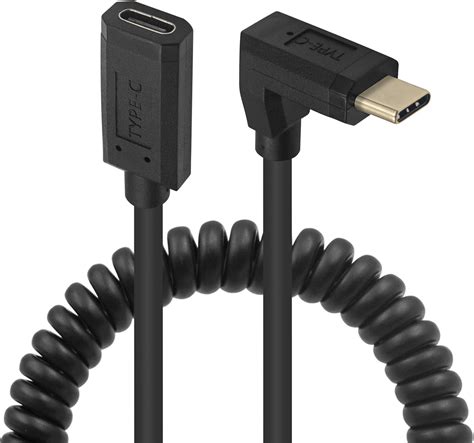 Amazon co jp Poyiccot ばねUSB C延長ケーブルUSB Type C伸縮ケーブル上向きL字型 USB C 延長