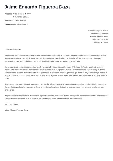 Famous Carta De Presentacion Para Ofrecer Un Producto Ideas Mary Porn