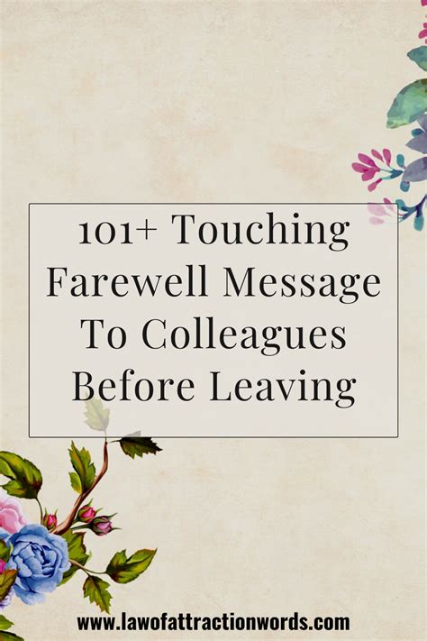 101 Touching Farewell Messages To Colleagues Before Leaving