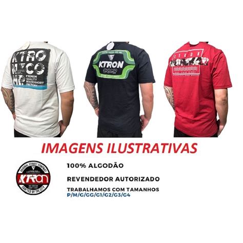 Camisetas Camisa Plus Size Masculina Ktron Premium Original Tamanhos