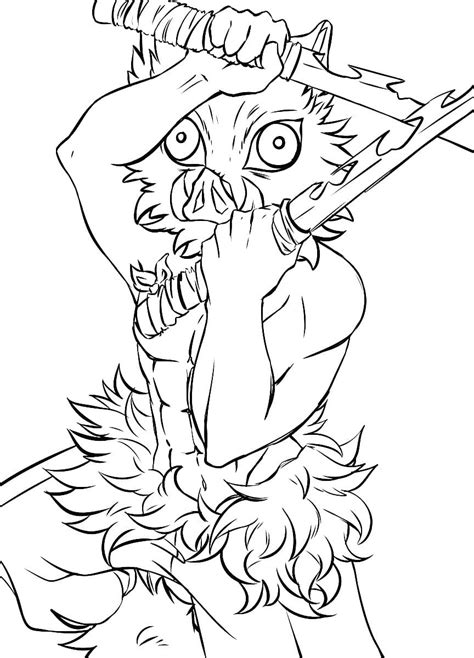 Coloriages Inosuke Hashibira Coloriages Imprimer