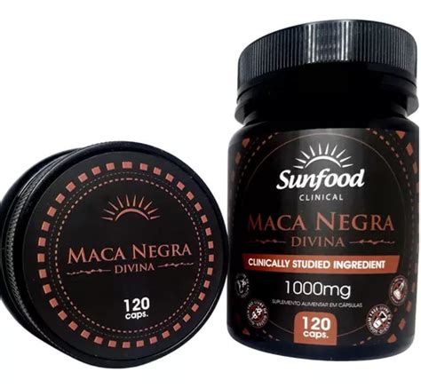 Maca Peruana Negra 500mg 120 Cápsulas Extrato Seco Sunfood à venda em