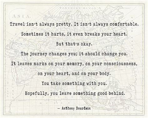 Anthony Bourdain Travel Quote Travel Isnt Always Pretty Greeting Card