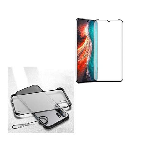 Kit Película de Vidro 5D Full Cover Capa Naked Bumper Huawei P30 Pro