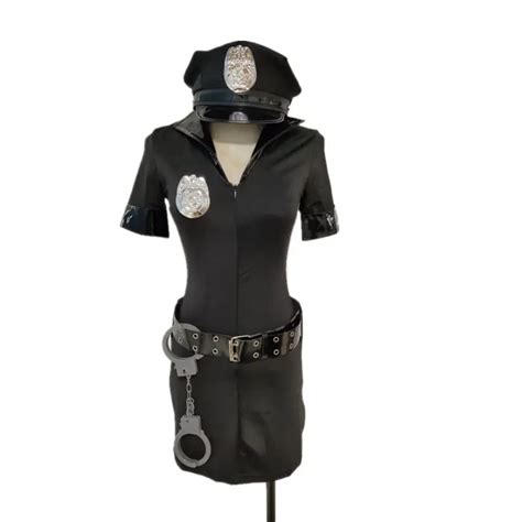 Sexy Policewoman Costume Sexy Cop Officer Police Women Officer Uniform Cosplay Fancy Dress Hat