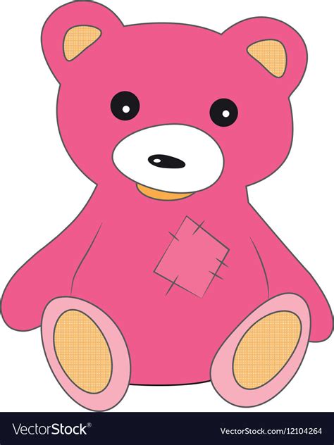 Pink Teddy Bear Royalty Free Vector Image VectorStock