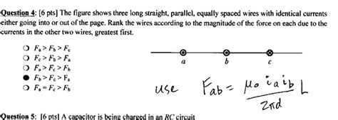 Solved The Figure Shows Three Long Straight Parallel Chegg
