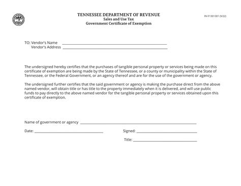 Tn Exemption Form Fill Out Printable PDF Forms Online