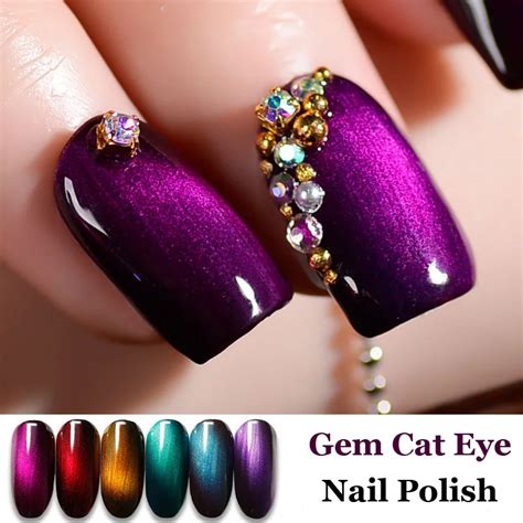 12ml Gem Cat Eye Gel 3D Magnetic UV Gel Nail Polish 6 Colors Need Use