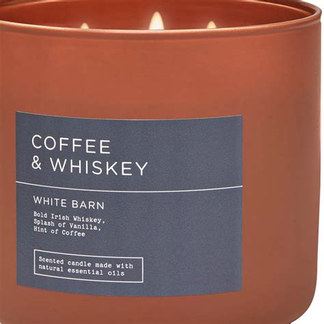Bath Body Works White Barn Neutral Coffee Whiskey 3 Wick Candle