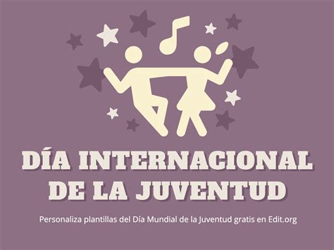 Pósters del Día Internacional de la Juventud editables