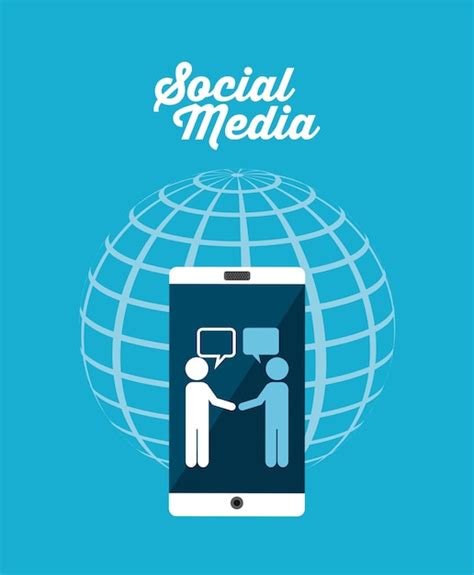 Diseño de redes sociales móviles Vector Premium