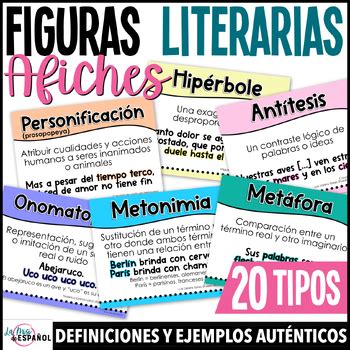 Spanish Figurative Language Posters Figuras literarias en Español