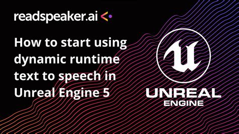 how to start using dynamic runtime tts in unreal engine 5 by readspeaker ai youtube