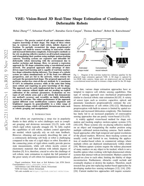 pdf vise vision based 3d real time shape estimation of continuously deformable robots