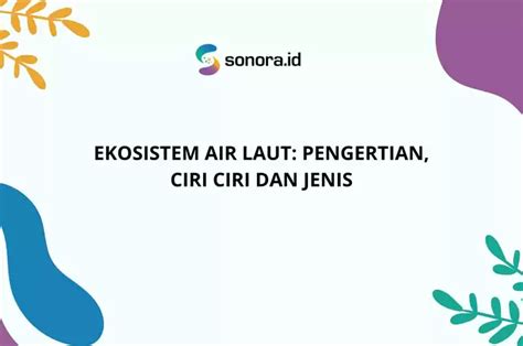 Ekosistem Air Laut Pengertian Ciri Ciri Dan Jenis Sonora Id