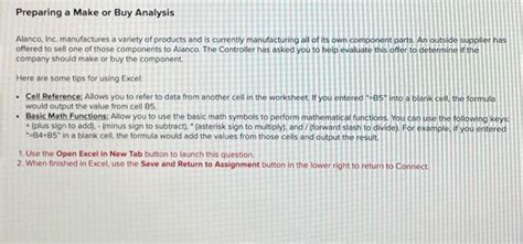 Solved Alanco Inc Manufactures A Variety Of Products And Chegg