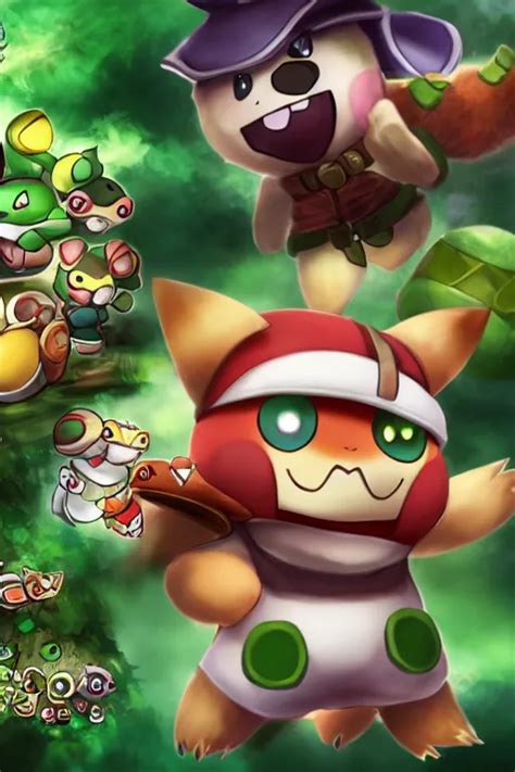 Teemo A Pokemon Trading Card Of Teemo Highly Stable Diffusion OpenArt