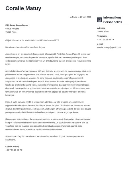Lettre De Motivation Pour Permis D39tude Canada Pdf Il