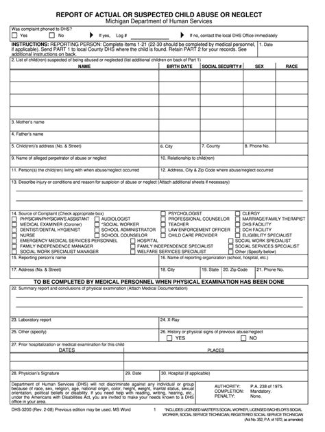 Form Mi Dhs Fill Online Printable Fillable Blank Pdffiller