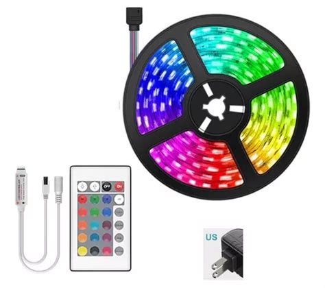 Cinta De Luz Led Multicolor Rgb Metros Tira Led Control Env O Gratis