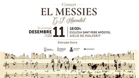 Concert EL MESSIES G F Haendel VÍDEO PROMOCIONAL YouTube